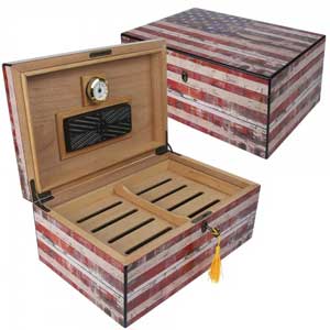Old Glory American Flag 100 Count Humidor | Tobacco Locker