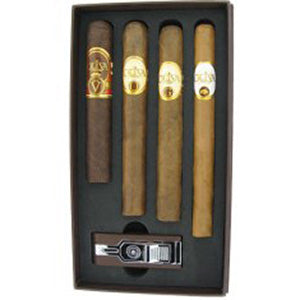 Oliva 4 Cigar Sampler Gift Set With Lighter